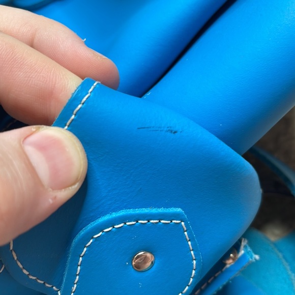Grafea | Bags | Grafea Blue Leather Backpack | Poshmark